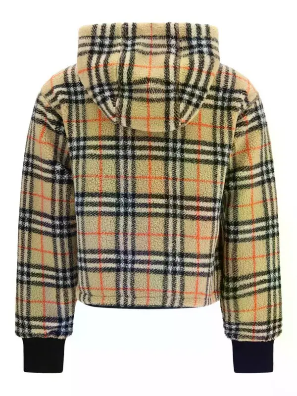 Burberry Hooded Check-pattern Jacket - Neutrals