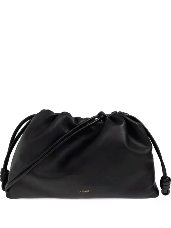 Loewe Large Flamenco Drawstring Shoulder Bag - Black