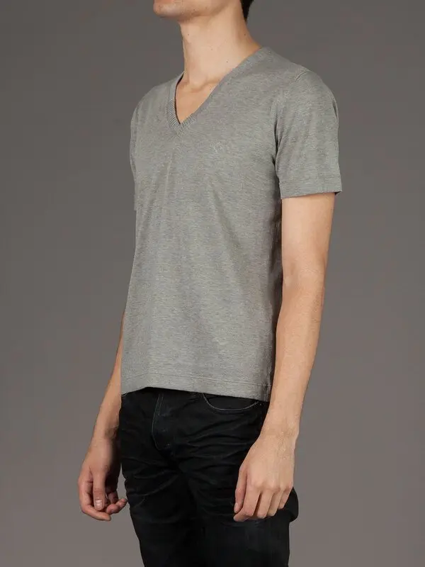 SIDE SLOPE V-neck T-shirt