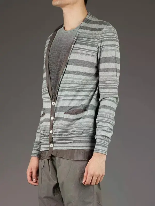 Kolor Striped Cotton Blend Cardigan