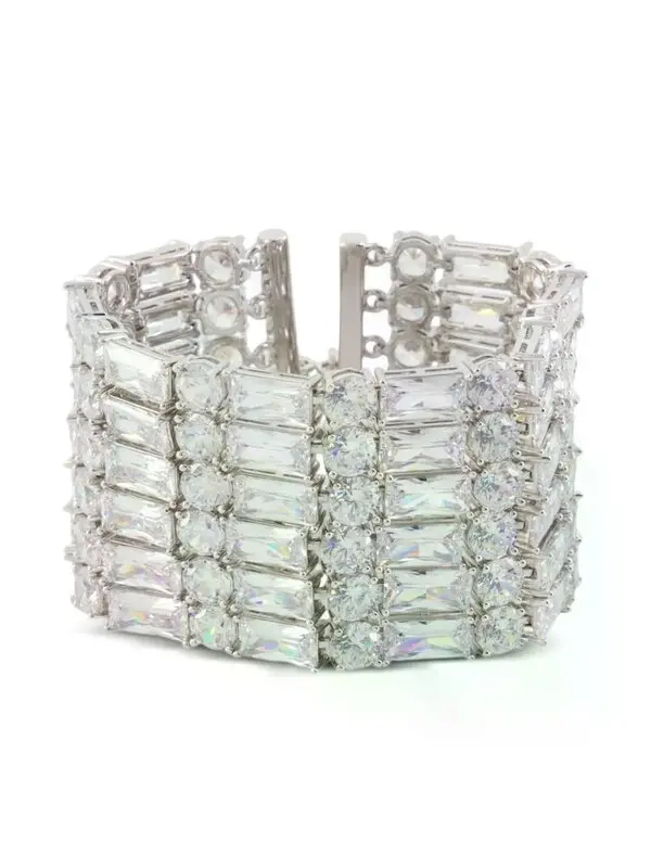 SELF-PORTRAIT Crystal-embellished Bracelet - Silver