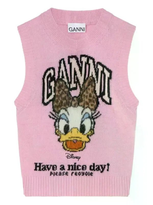 GANNI X Disney Graphic Vest - Pink