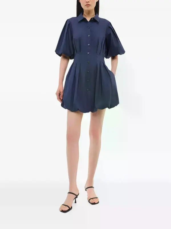 Simkhai Cleo Balloon-sleeve Mini Dress - Blue