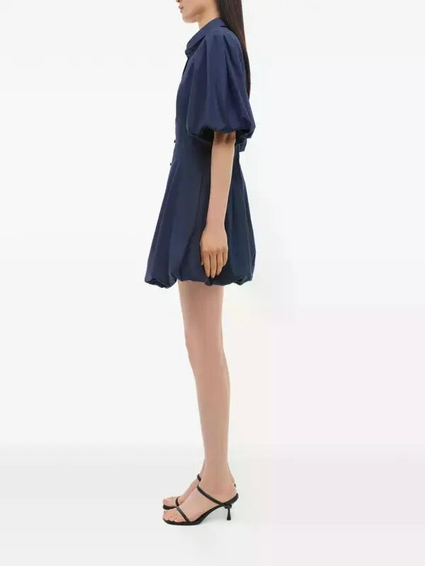 Simkhai Cleo Balloon-sleeve Mini Dress - Blue