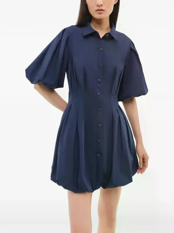 Simkhai Cleo Balloon-sleeve Mini Dress - Blue