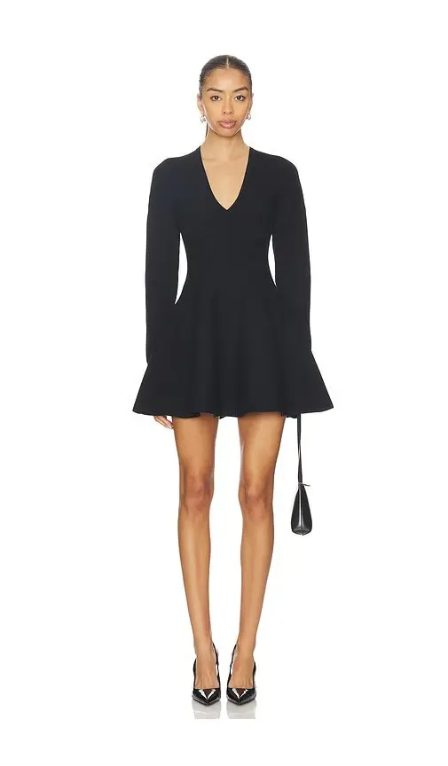 FLEUR DU MAL Knit Corset Dress With Underbust Detail - Black