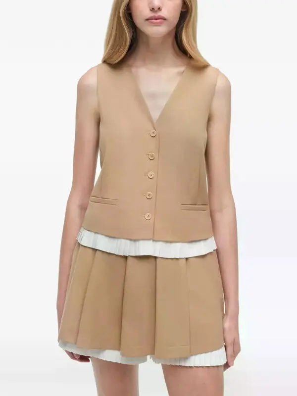 Simkhai Laiken Buttoned Vest - Neutrals
