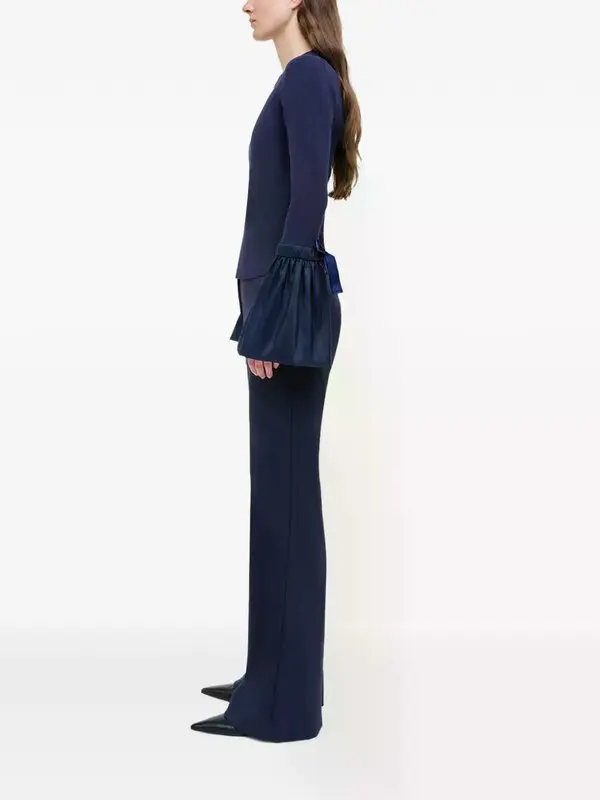 Simkhai Agata Taffeta Knitted Top - Blue