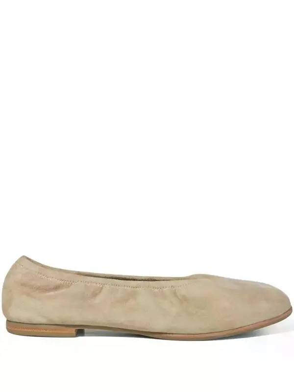 Simkhai Danna Suede Elasticated Ballet Flats - Neutrals