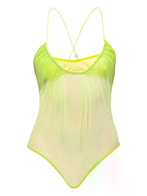 NENSI DOJAKA Cami Gathered Bodysuit - Yellow
