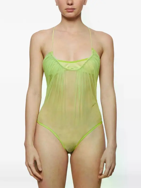 NENSI DOJAKA Cami Gathered Bodysuit - Yellow