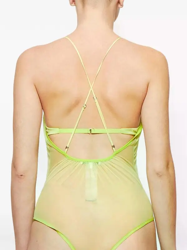 NENSI DOJAKA Cami Gathered Bodysuit - Yellow
