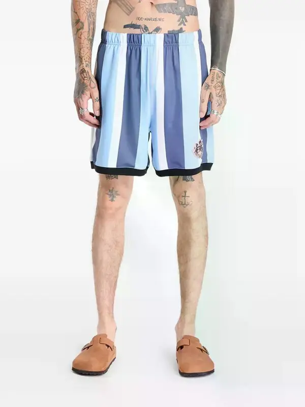 PLEASURES Striped Panelled Shorts