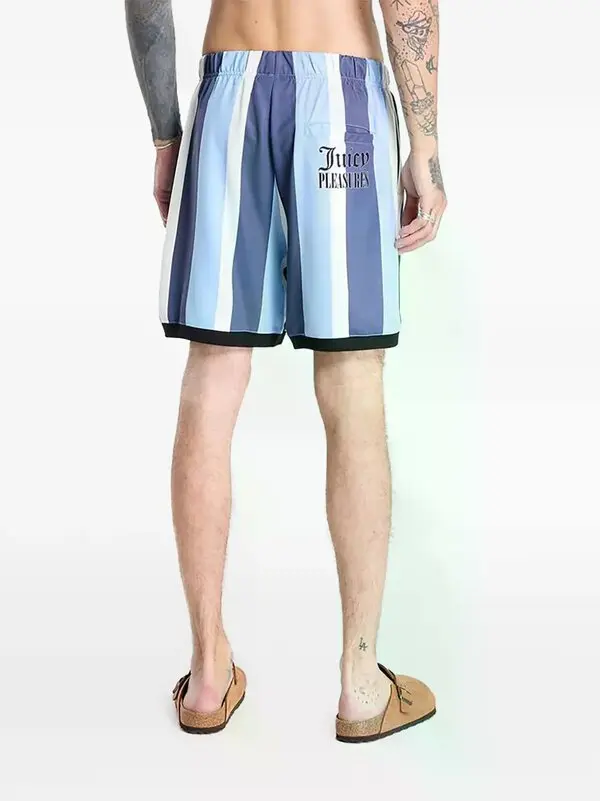 PLEASURES Striped Panelled Shorts