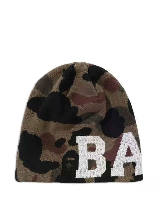 A BATHING APE Camouflage-pattern Beanie - Brown