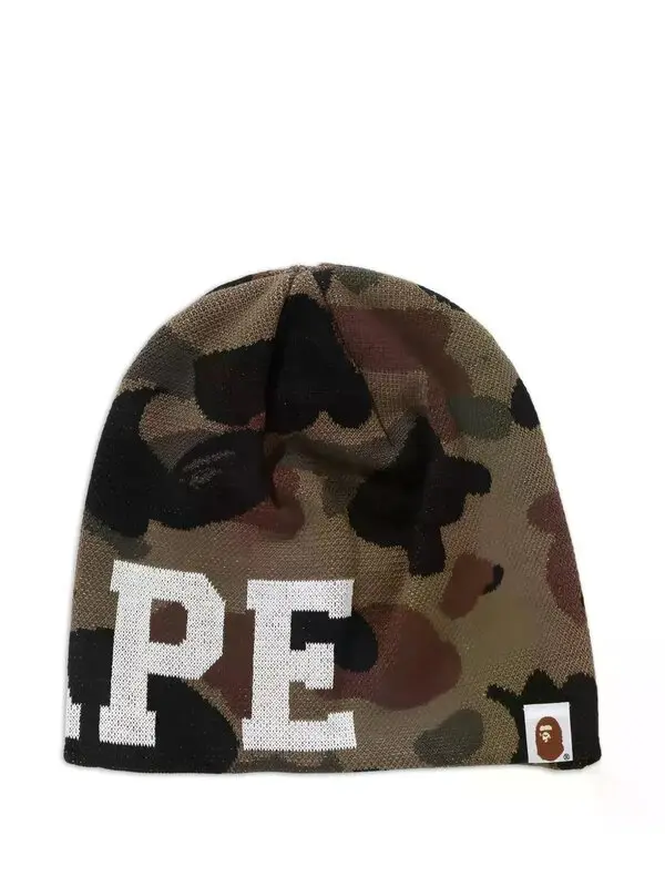 A BATHING APE Camouflage-pattern Beanie - Brown