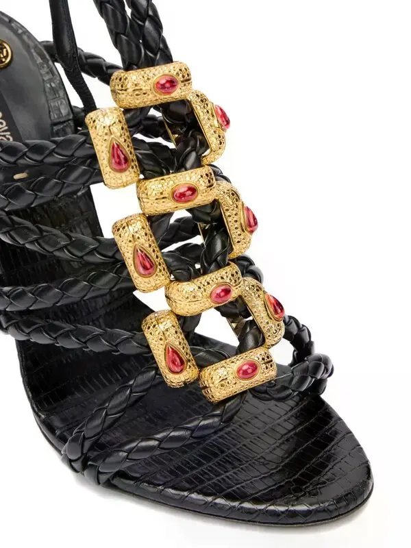 Roberto Cavalli Braided Stiletto Sandals