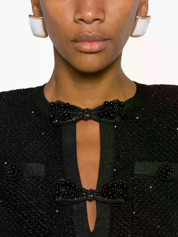 SELF-PORTRAIT Bow-embellished Midi Dress