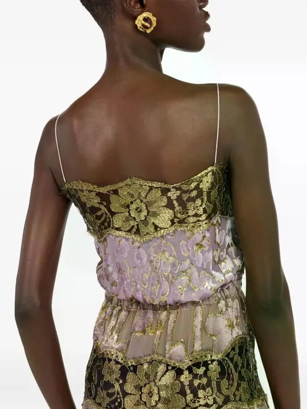 Roberto Cavalli Floral-pattern Lace Dress
