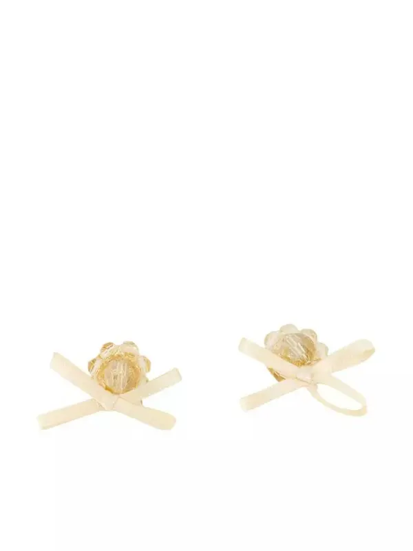 Simone Rocha Bow Stud Earrings - Yellow