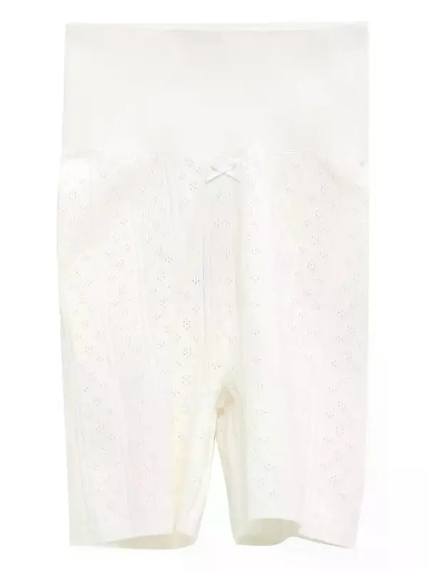 JW Anderson Pointelle Bow Shorts - White
