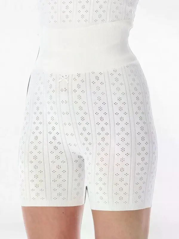 JW Anderson Pointelle Bow Shorts - White