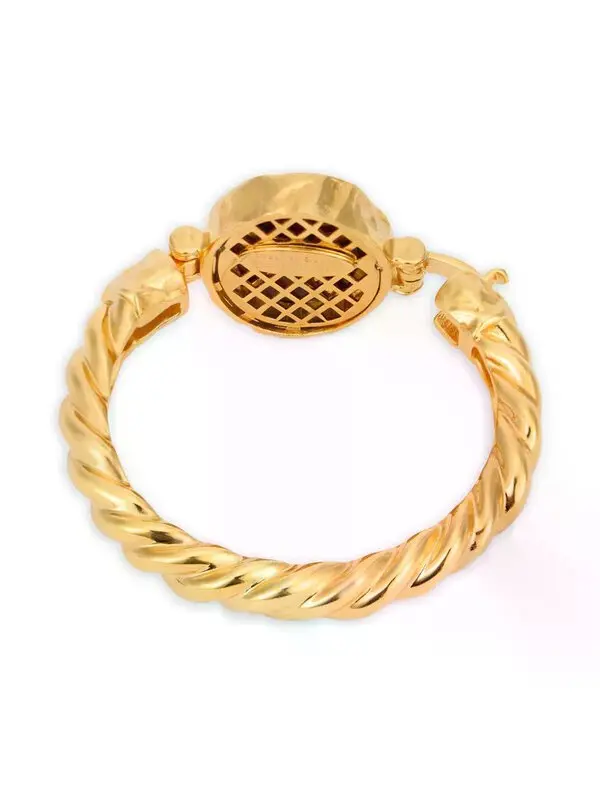 Roberto Cavalli Twisted Ruby-stone Bangle