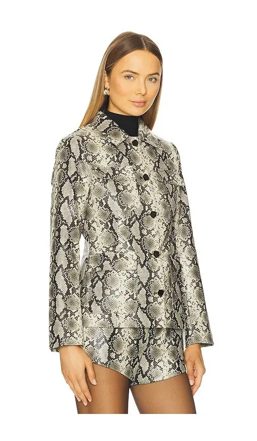 Line & Dot Python Print Jacket