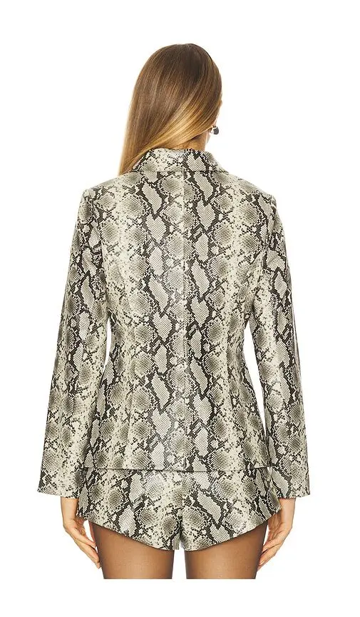 Line & Dot Python Print Jacket