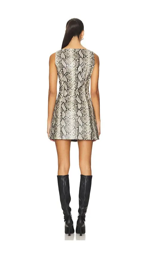 Line & Dot Python Mini Dress