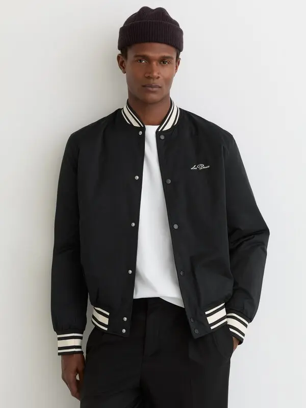 LES DEUX Tech Bomber Jacket - Black