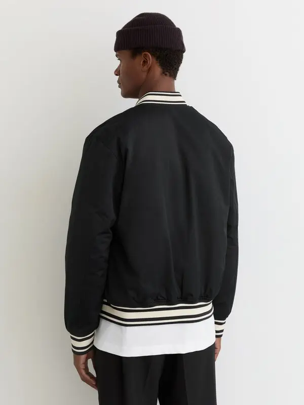 LES DEUX Tech Bomber Jacket - Black