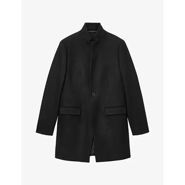 ALLSAINTS Haydon Lapel-collar Wool-blend Coat