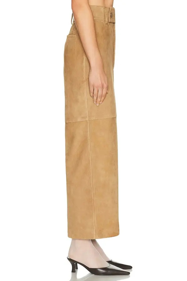 HELSA Suede Column Skirt