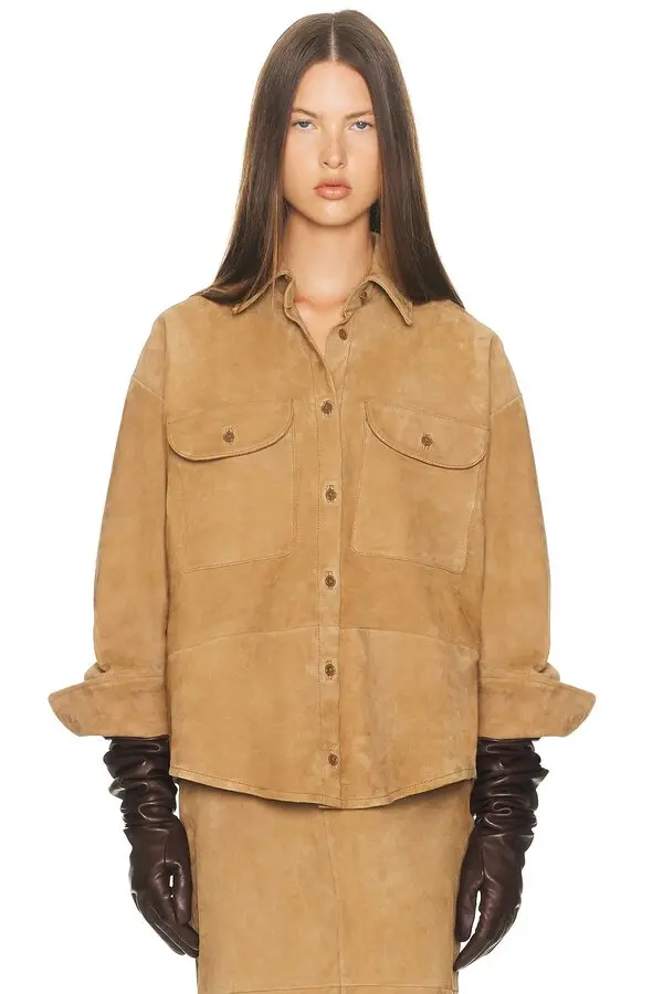 HELSA Suede Overshirt