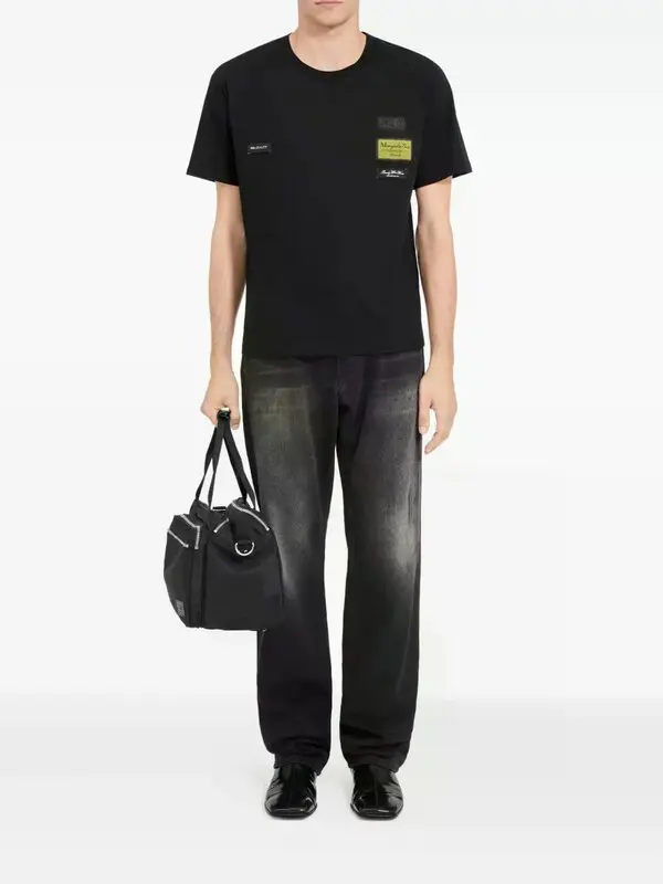 MAISON MARGIELA Round-neck Patch-detail T-shirt - Black