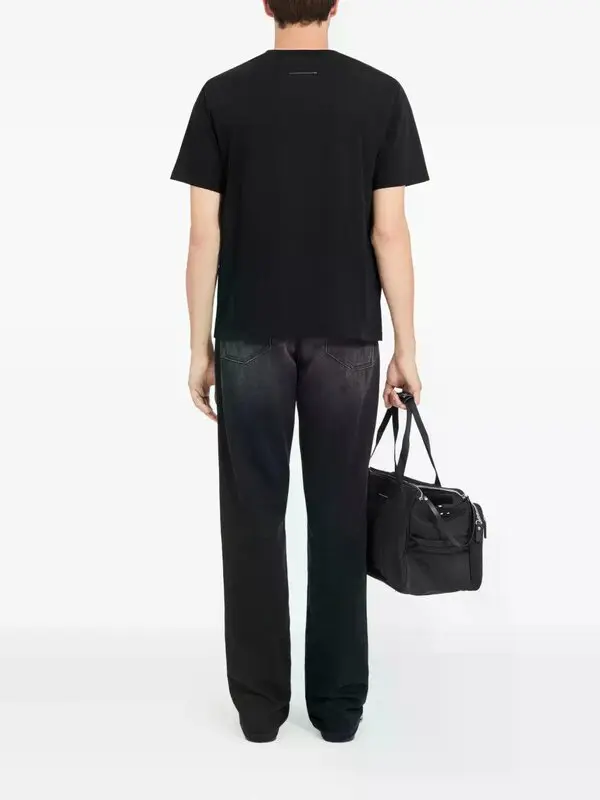 MAISON MARGIELA Round-neck Patch-detail T-shirt - Black