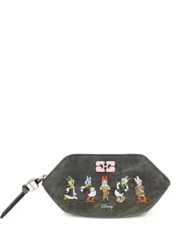 GANNI X Disney Printed Zip Wallet - Grey