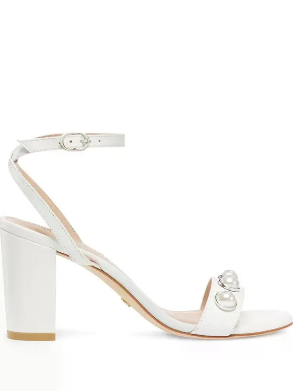 STUART WEITZMAN 80mm Nearly Bare Portia Heeled Sandals - White
