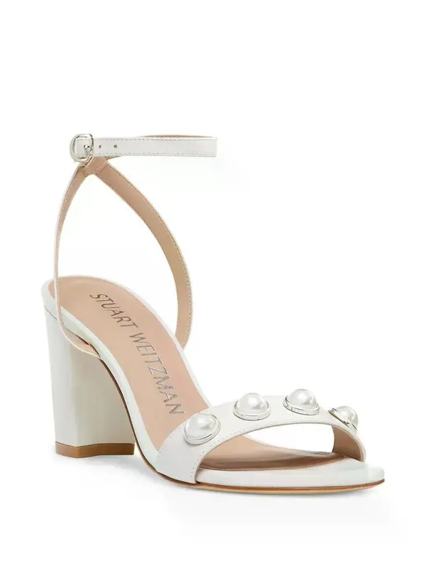 STUART WEITZMAN 80mm Nearly Bare Portia Heeled Sandals - White