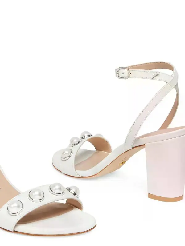 STUART WEITZMAN 80mm Nearly Bare Portia Heeled Sandals - White