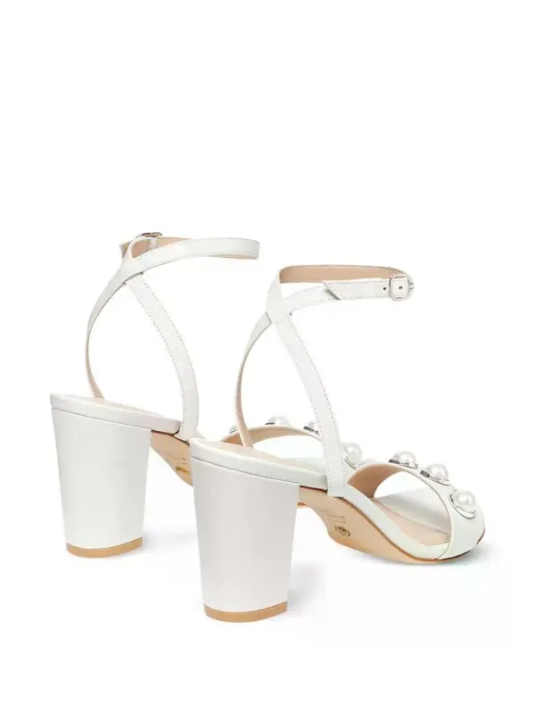 STUART WEITZMAN 80mm Nearly Bare Portia Heeled Sandals - White