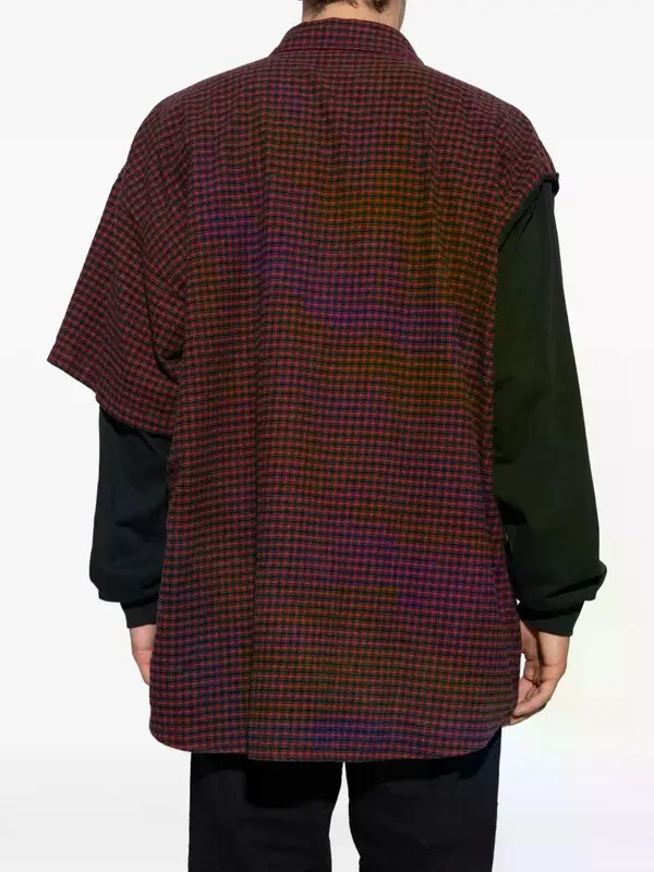 Balenciaga Check Frayed Shirt