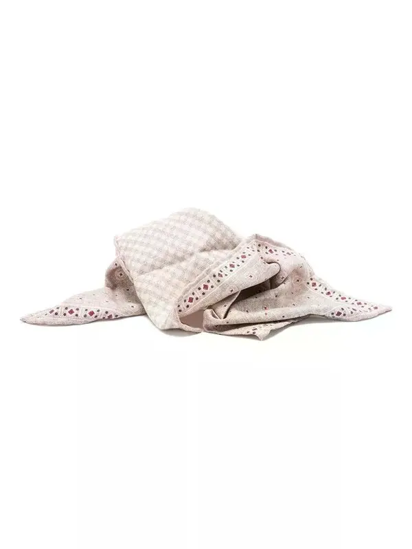 Brunello Cucinelli Checked Silk Scarf - Neutrals