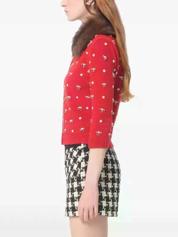 Valentino Garavani Embellished Wool Cardigan
