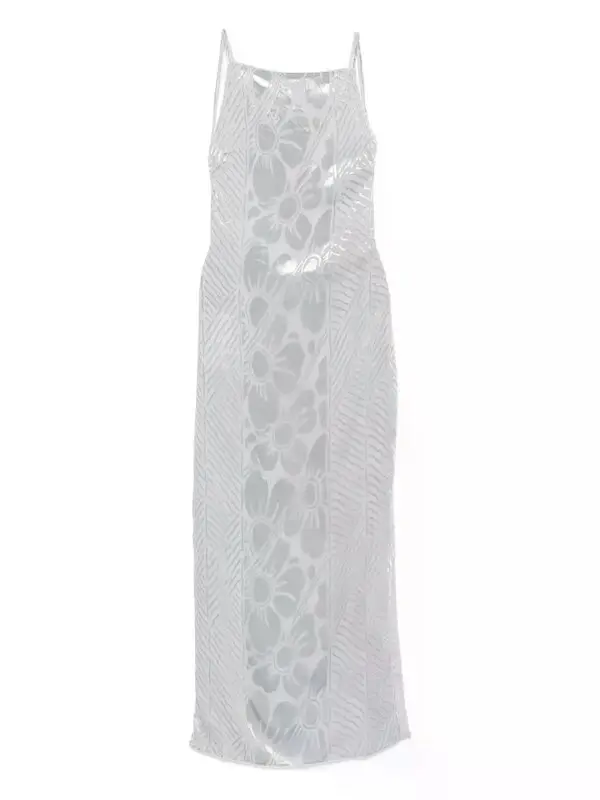 SIR. Floral-print Maxi Dress - Silver
