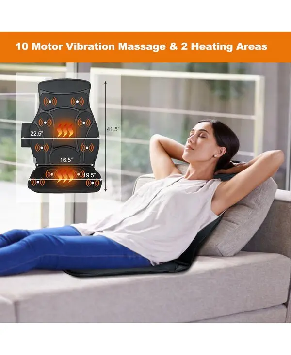 SUGIFT Foldable Full Body Massage Mat With 10 Vibration Motors