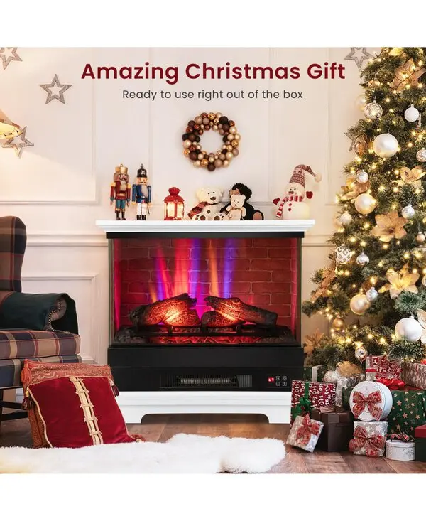 SUGIFT 27 Inch Freestanding Fireplace With Remote Control