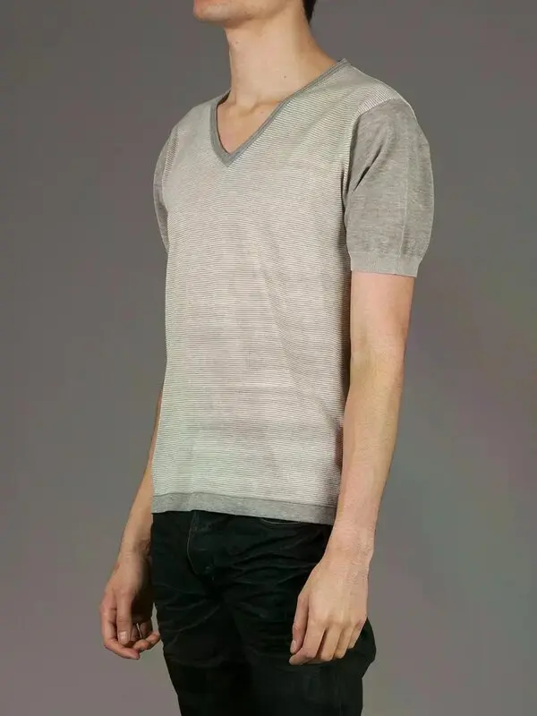 SIDE SLOPE V-neck T-shirt