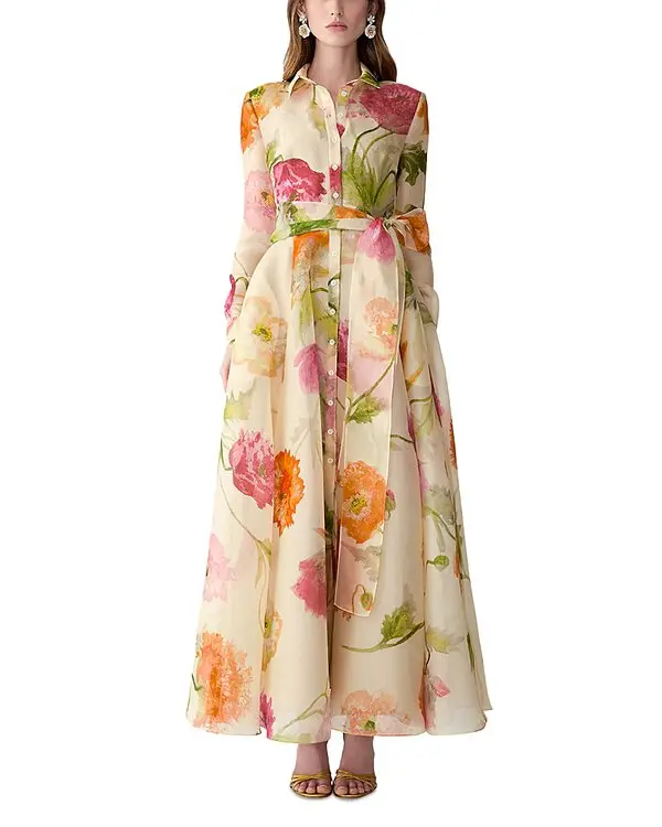 Carolina Herrera Trench Dress - Almond Multi